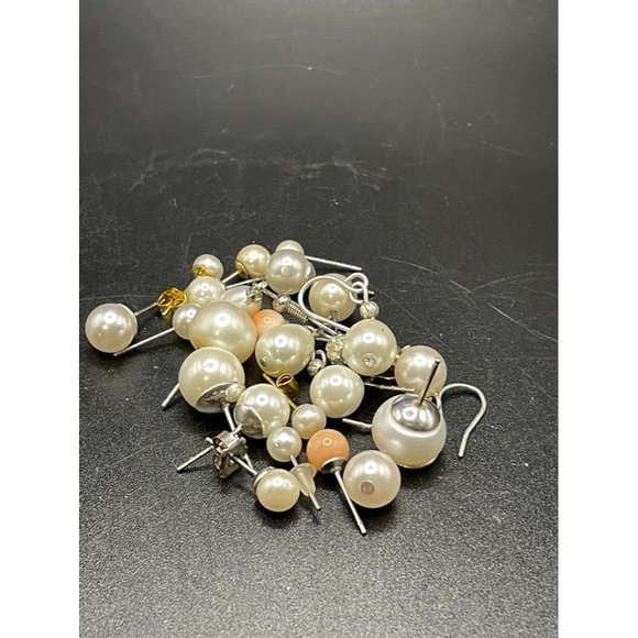 Jewelry | Silver Gold Tone Faux Pearl Stud Mixed Sizes Colors Weight 7 ...